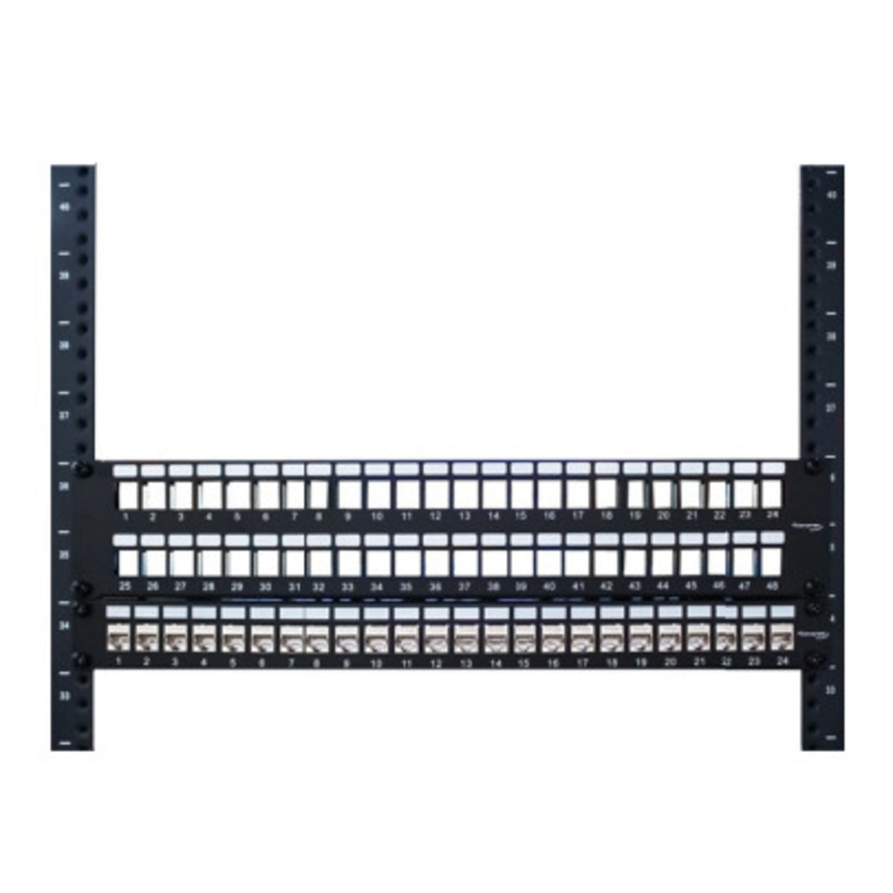 48-Port 2U Blank Patch Panel With Lacing Bar By Wavenet BPPWM-48 ...