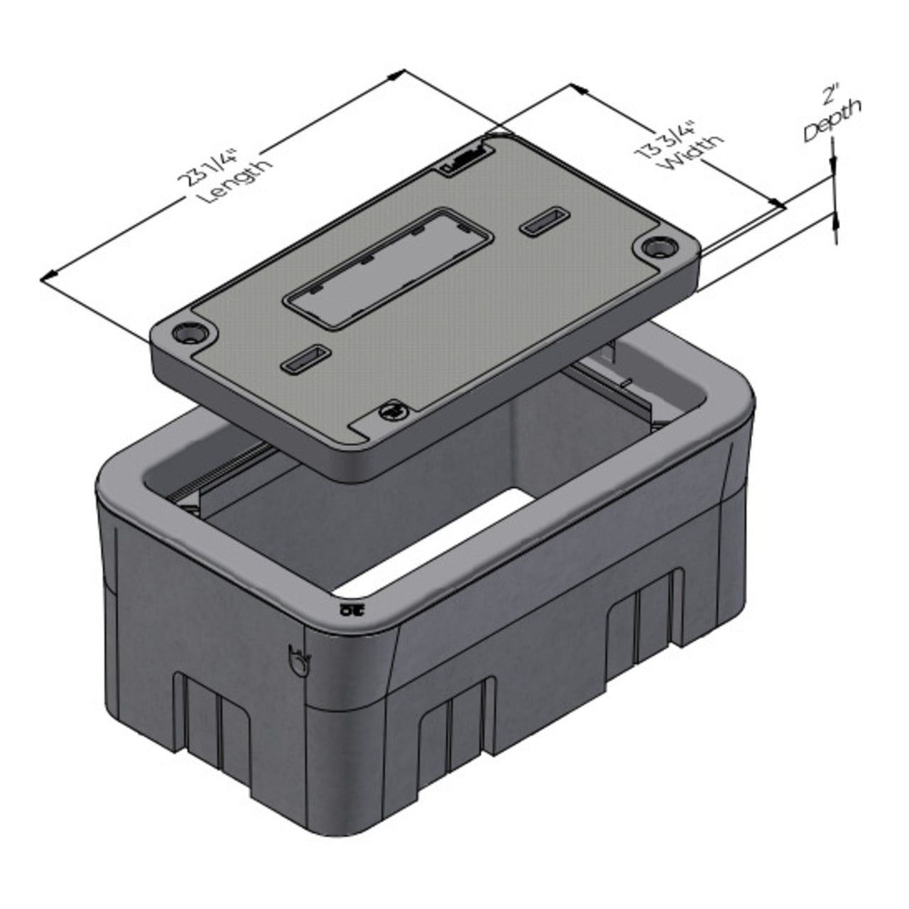 Underground Pull Box, 13" x 24" x 12" By Jensen Precast 200075075 ...